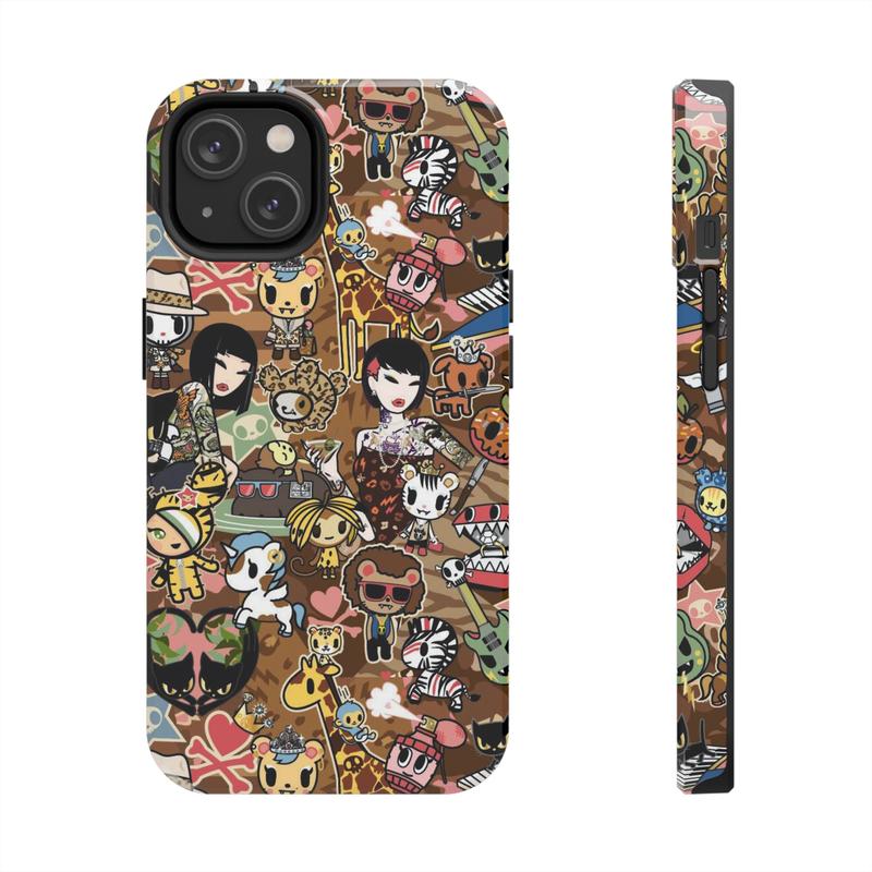 Brown Leopard Tokidoki Tough Phone Case, Vintage Tough Phone Case ...