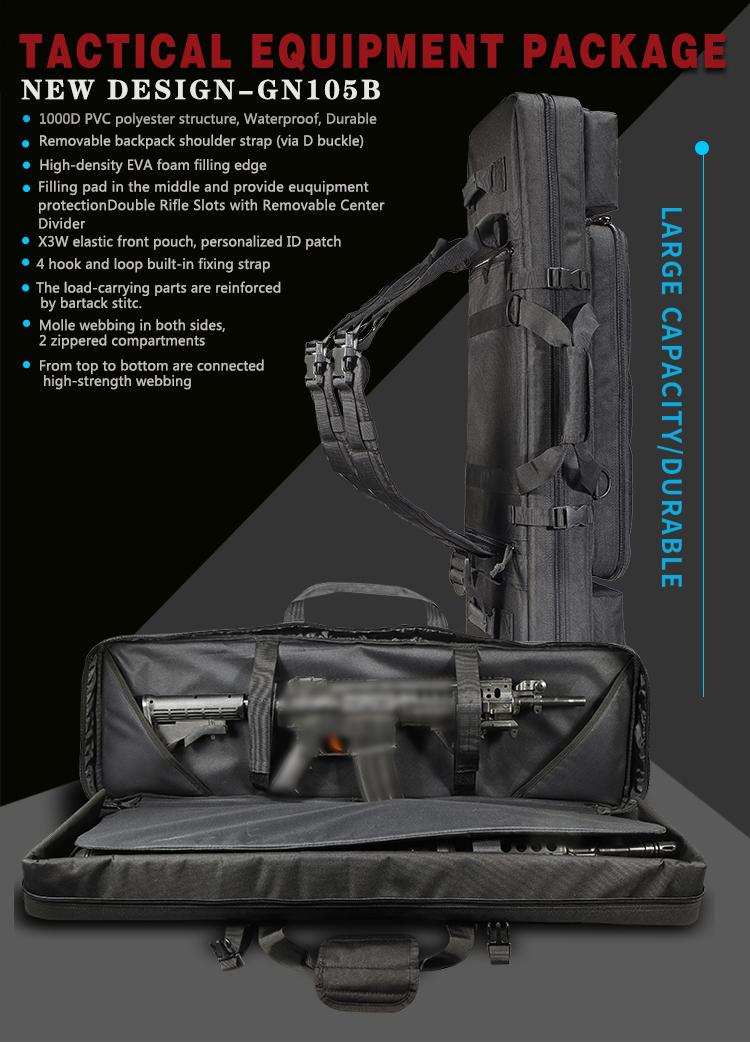 Yakeda KF-105B Tactical Gun Bag Olive Green with MOLLE Straps & Side ...