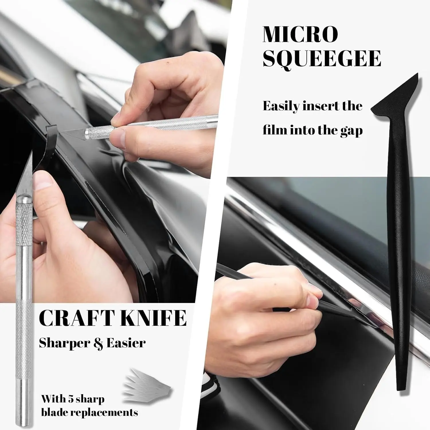 Car Window Film Tinting Tools, Auto Vinyl Wrap Installation Kit, Precut ...