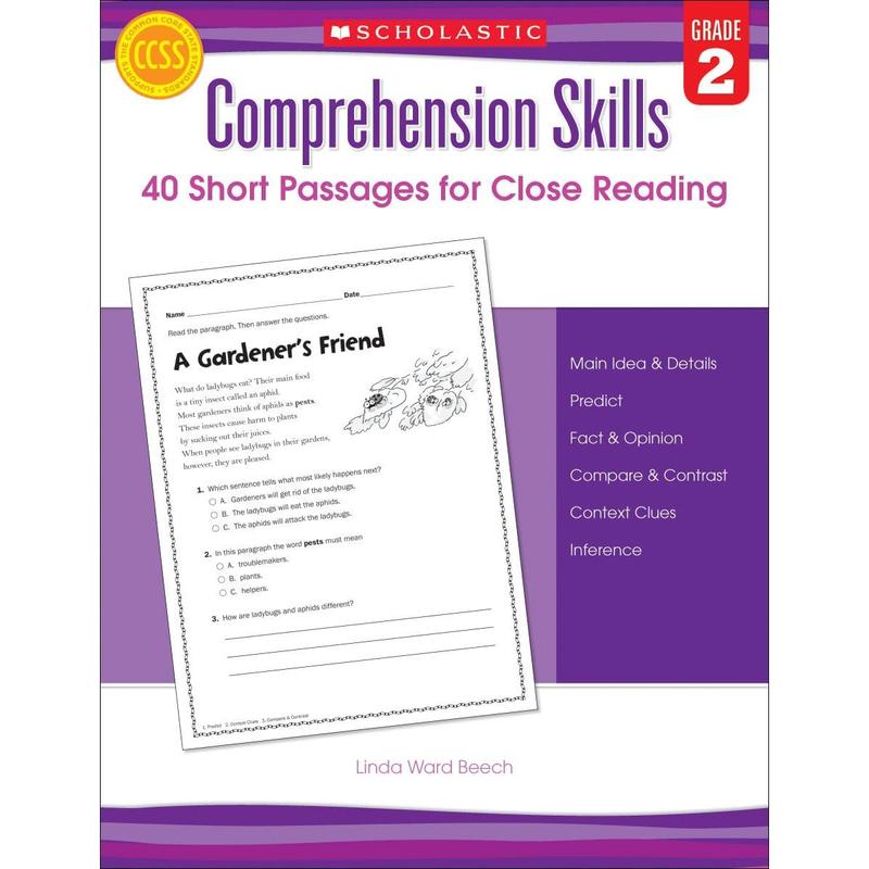 Comprehension Skills: 40 Short Passages for Close Reading: Grade 2 ...