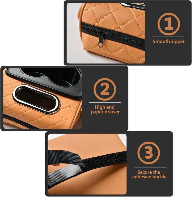 Car Armrest Cushion,5-in-1 Center Console Cover with 2 Storage Bags Cup ...