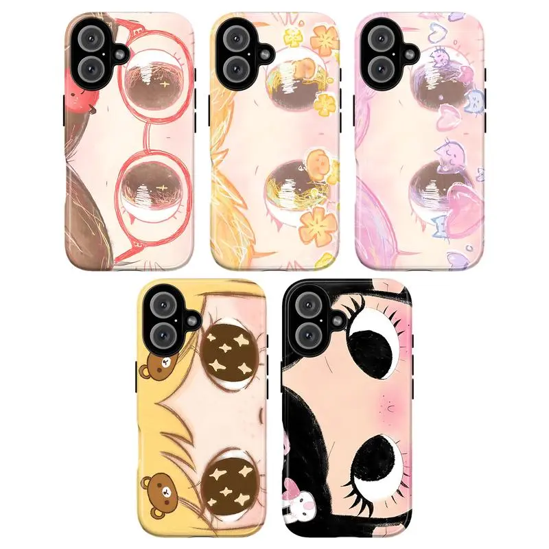 Dreamy INS Glittering Big Eyes Comic Girl Lovely Phone Case, Cute ...