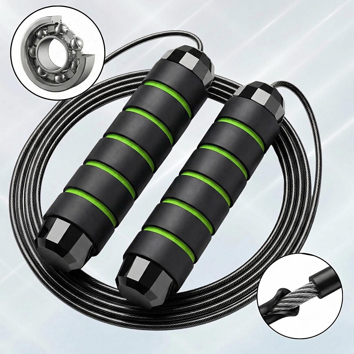 Adjustable Speed Jump Rope with Ball Bearings – Tangle-Free Skipping ...