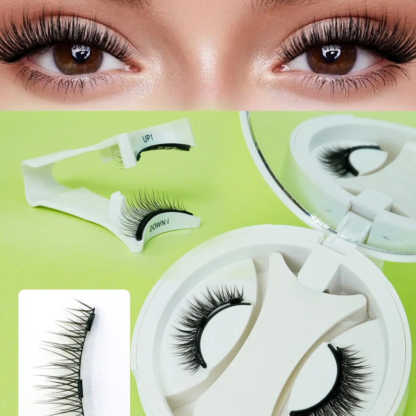 Reusable Magnetic False Eyelashes, Full Set Tools with Applicator, No ...