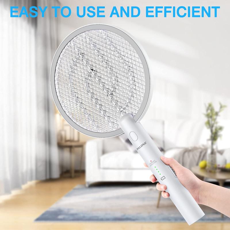 Electric Fly Swatter 3000V Bug Zapper Racket 2 in 1 Fly Zapper with USB ...