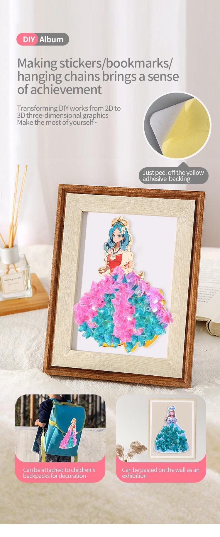 Princess Poke-In Art Kit – Cute DIY Paper Flower Craft for Girls Ages 4 ...