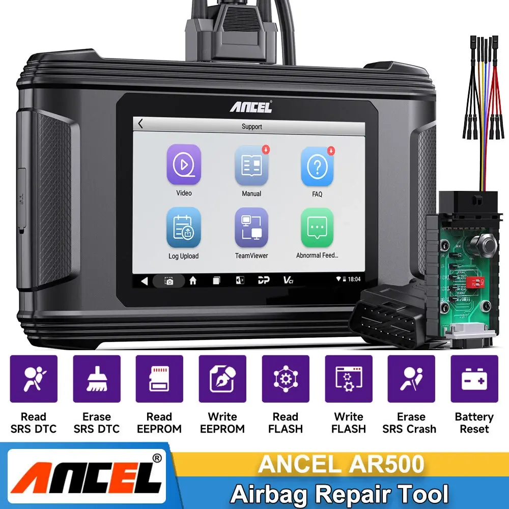 ANCEL AR500 OBD2 Scanner SRS Airbag Reset Service Tool, EEPROM/FLASH ...
