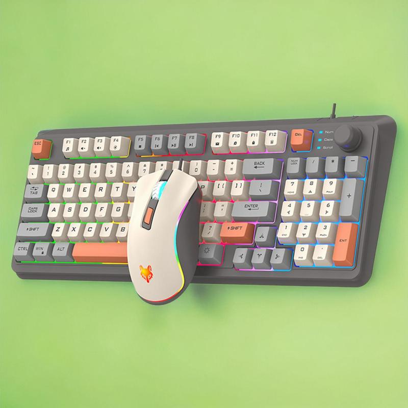 Wired Gaming Keyboard & Mouse Combo, 1 Set Mini Backlit USB Gaming ...