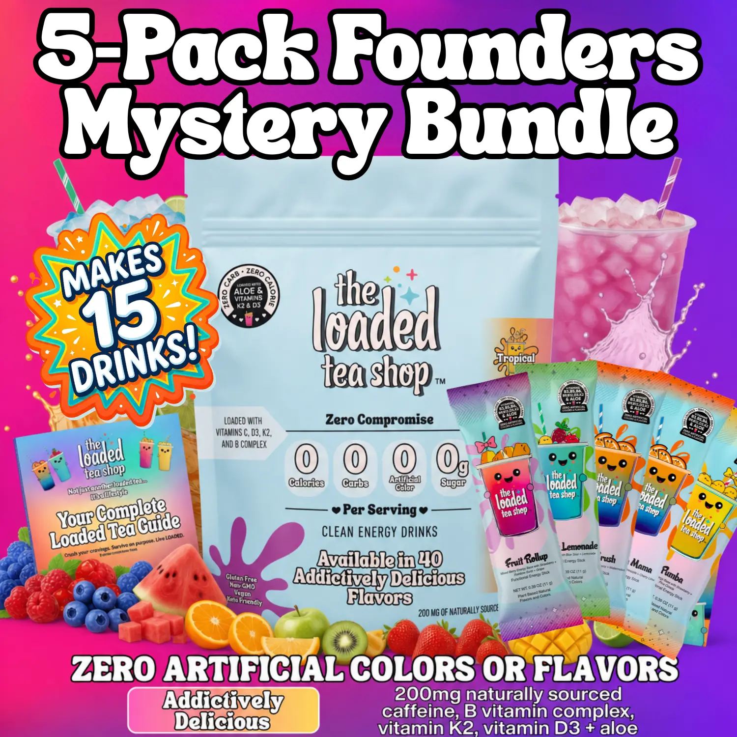 5 Pack, Founder’s Favorites Variety Pack, Zero Sugar, Zero Calories ...