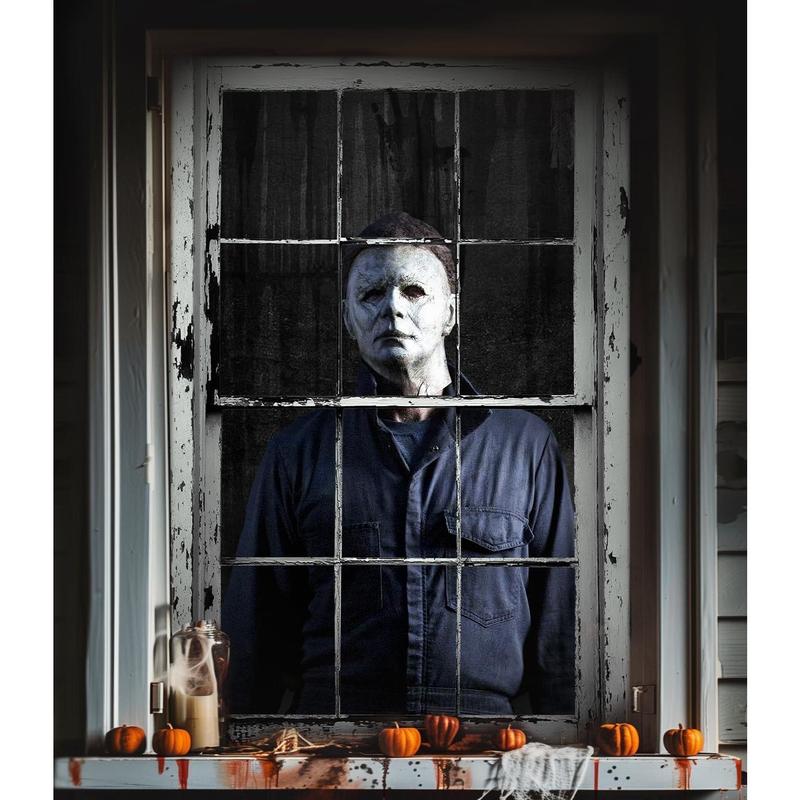 Halloween Horror Curtain, Halloween Decoration,Window Halloween Michael ...