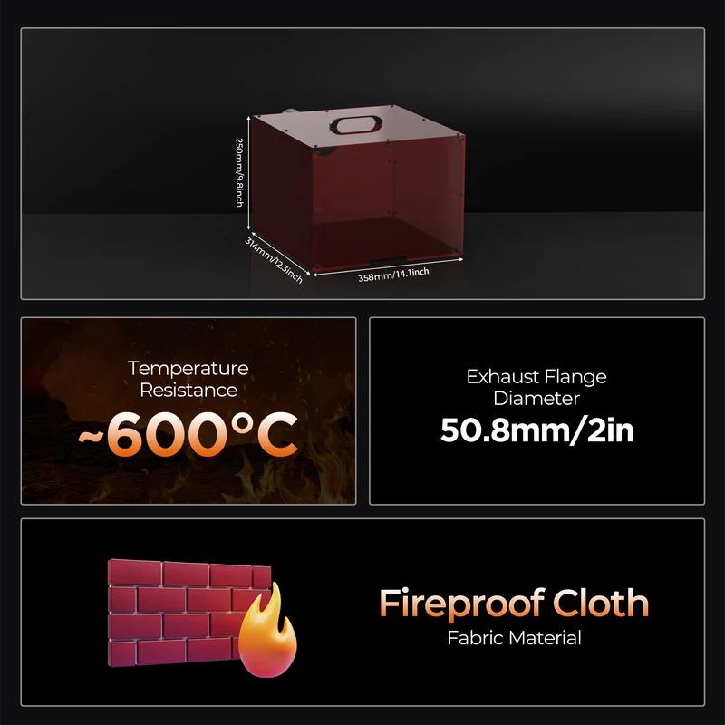 ACMER S1 mini Laser Enclosure Box Laser Protection Vent Dustproof ...