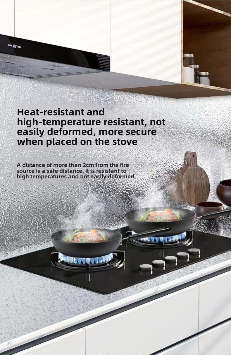 Thickened Aluminum Foil Sticker Kitchen Oil-proof Mold-proof Waterproof ...
