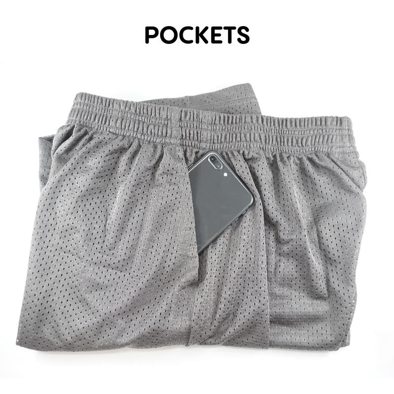 HILL Men's Active Mesh Shorts Basketball Shorts with Drawstrings 2 ...