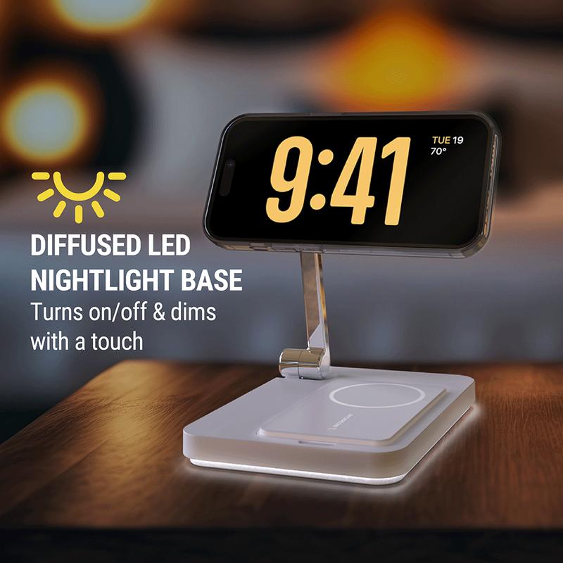 Scosche MagicMount Base Pro 3-In-1 Magnetic Wireless Charging Stand ...