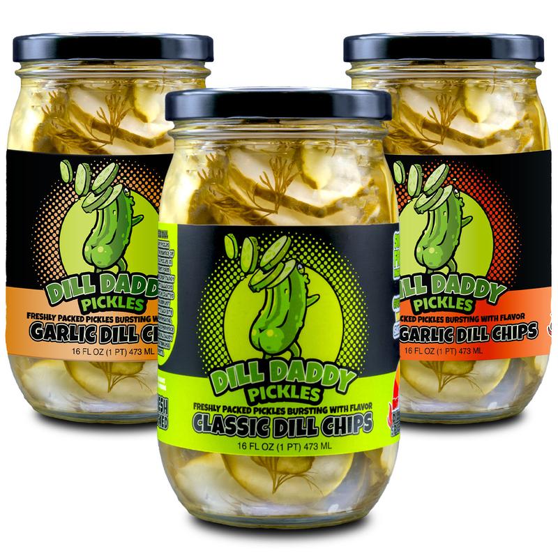 Dill Daddy Pickles 3-Pack 16oz Chips **Free 16oz Jar of Chips ...