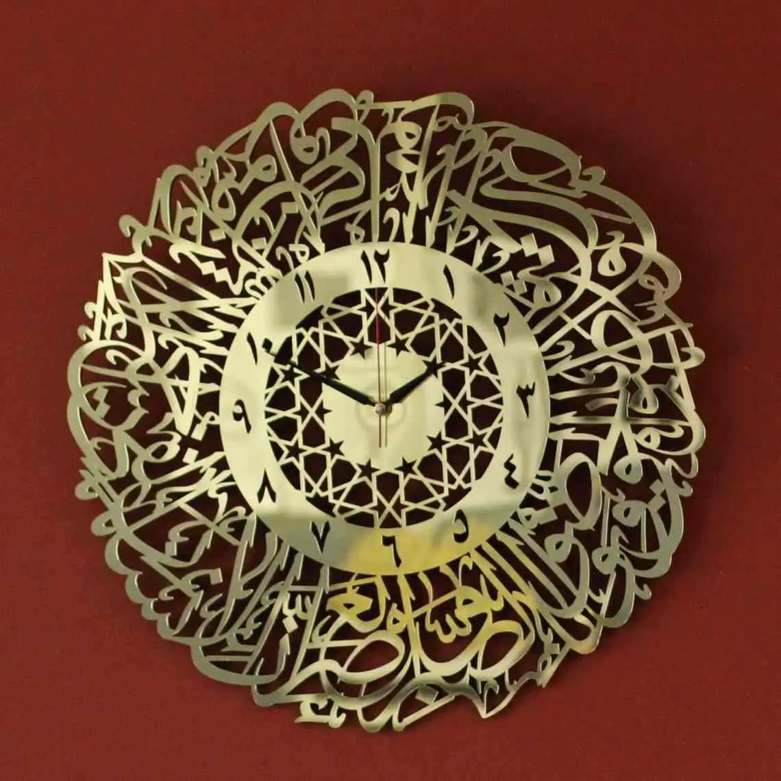 Surah Al Asr Arabic Calligraphy Wooden Clock Islamic Wall Art - TikTok Shop