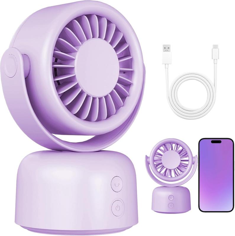 EVEREASY 3 Speeds Small Quiet Desktop Fan Oscillating Fan with Auto 90 ...