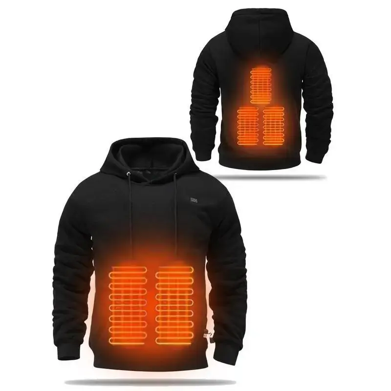 Heated Jacket Hoodie for Men & Women Winter USB Electric Heating Casual ...