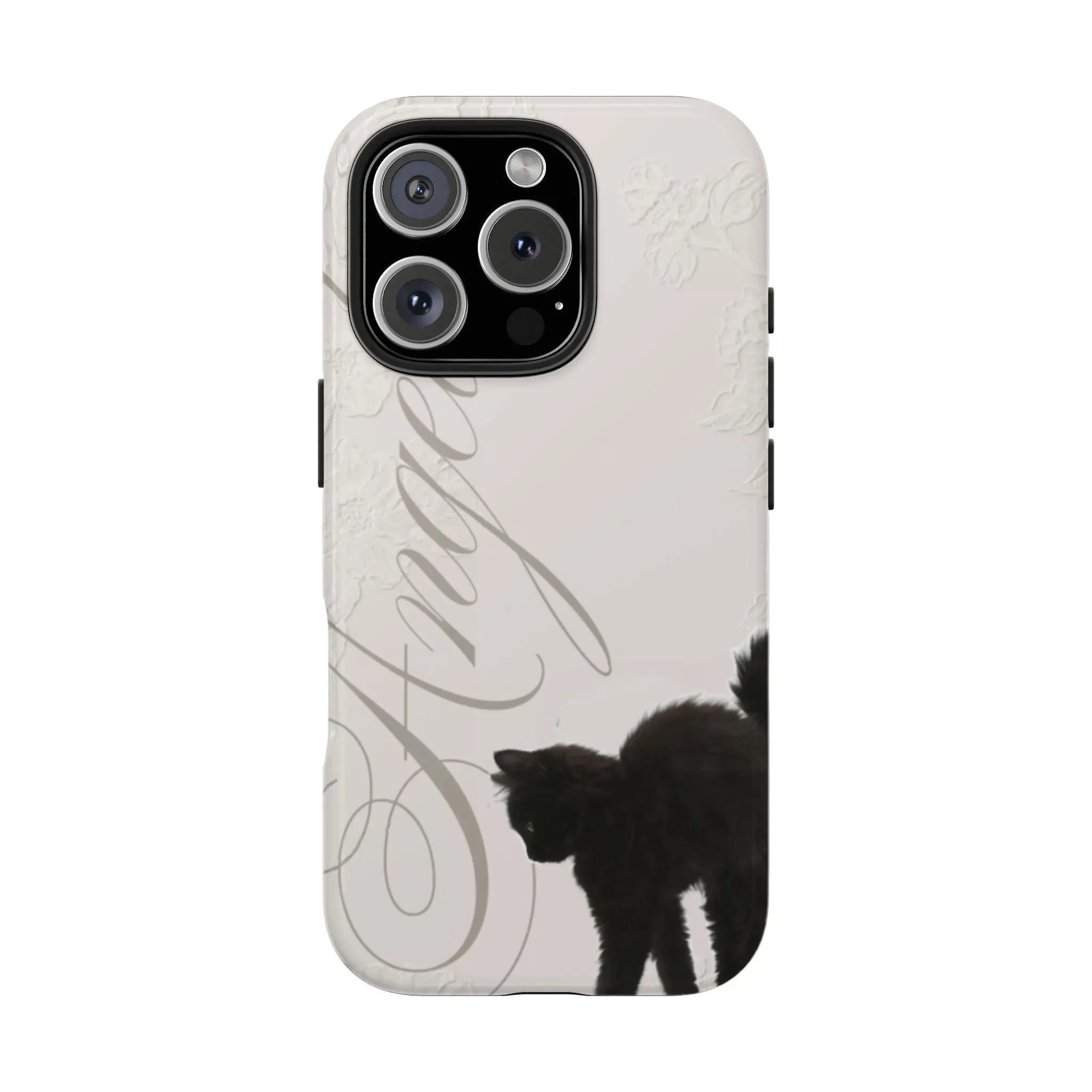 Y2K Coquette "Angel" Script Phone Case|Pink Polka Dot Aesthetic ...