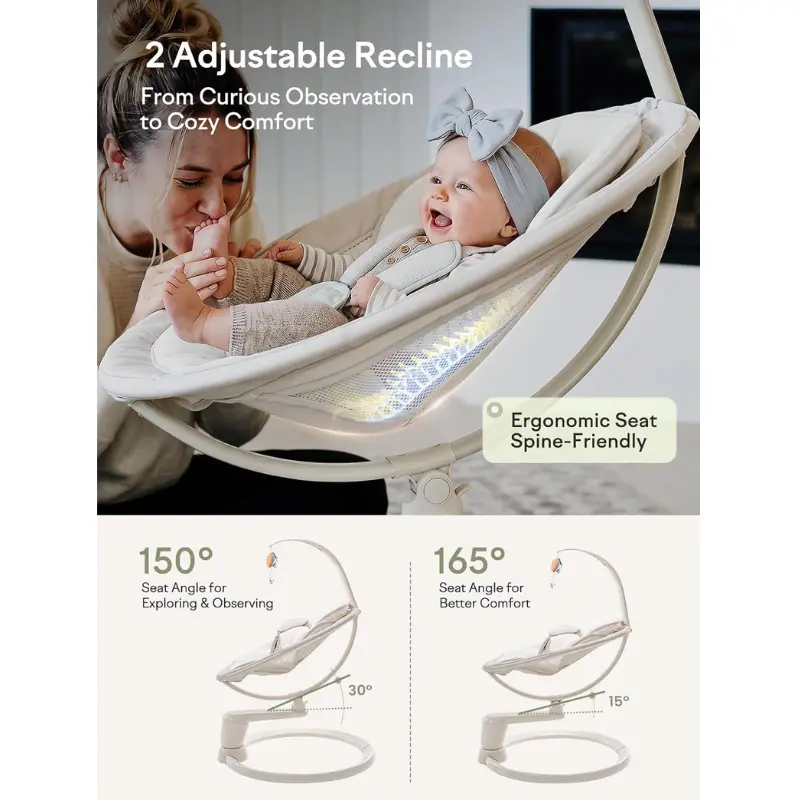 #SummerVibes Grownsy Baby Swings for Infants, Dual Motion Side-to-Side ...