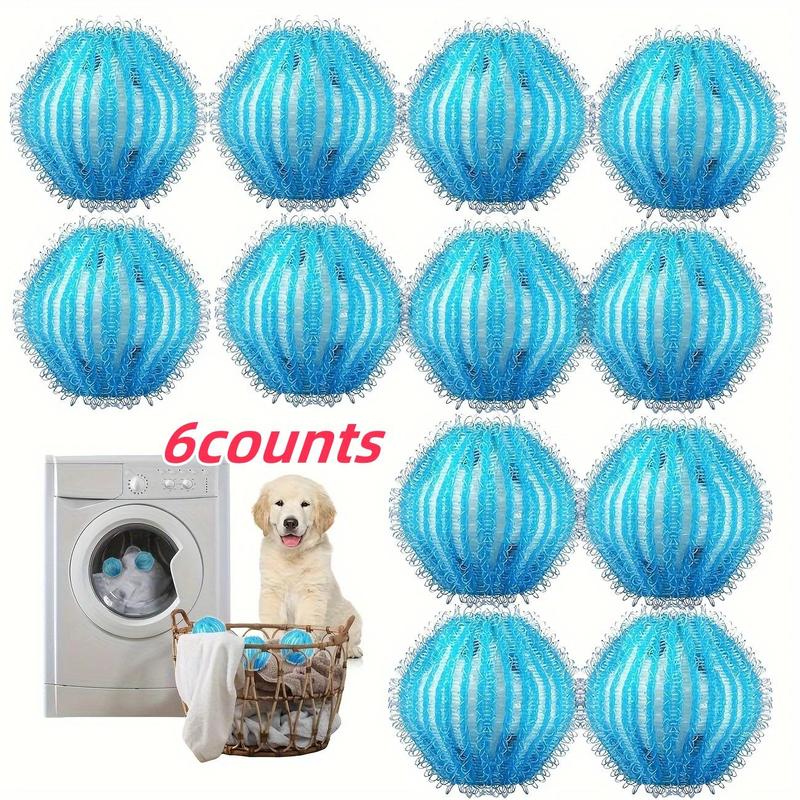 6 Pack Reusable Washing Machine Pet Hair Removal Balls, Tangle-Free ...