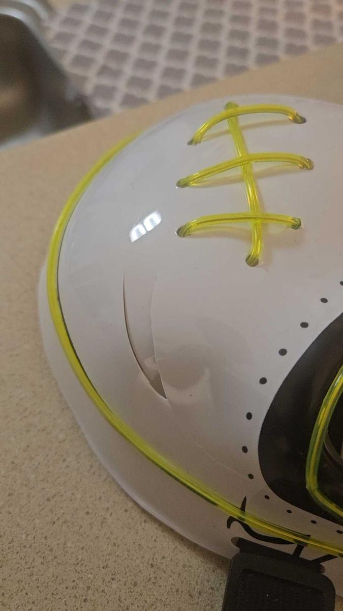 2025 New Halloween LED Mask Scary LED Skeleton Mask Purge Hacker Mask ...