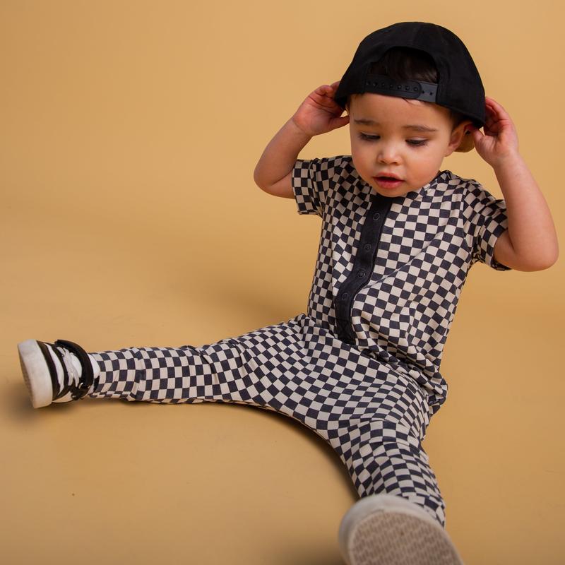 RAGS Kids Rag Romper - Black & White Check Limited Edition, Fun Style ...