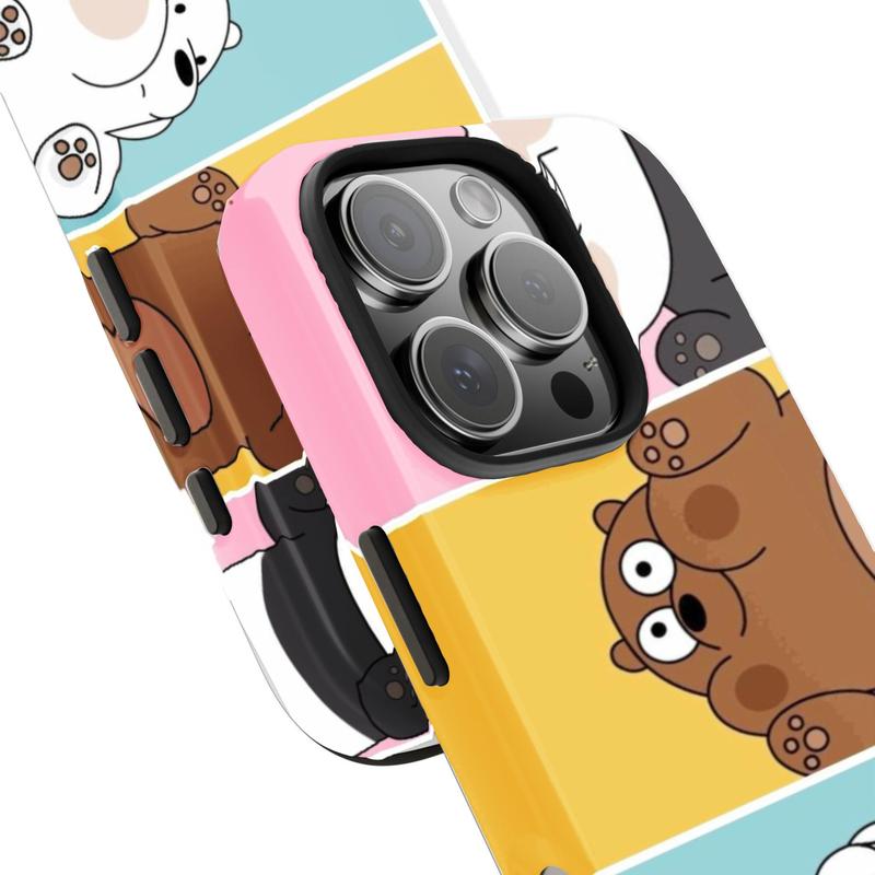 We bare bears Phone Case: Grizzly Panda Ice Bear Camping with Tent ...