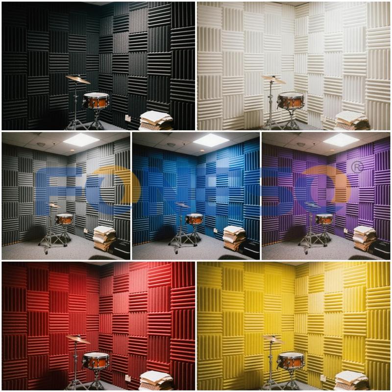 6-12PCS Acoustic Foam Panels Wedge, Professional Acoustic Environments ...