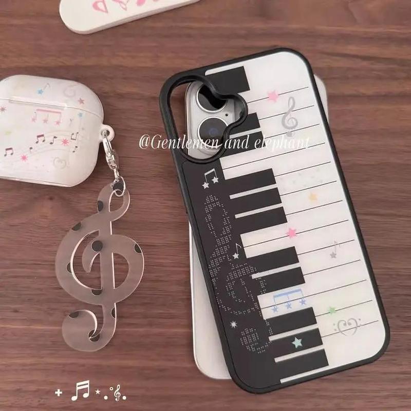 Korean ins Art Piano Key Notes Creative Exquisite Cute Phone Case For ...