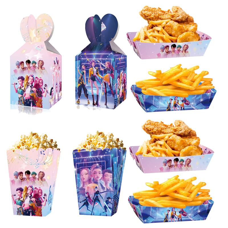 KPop Demon Hunters Theme Party Supplies French Fry Boxes Food Packaging ...