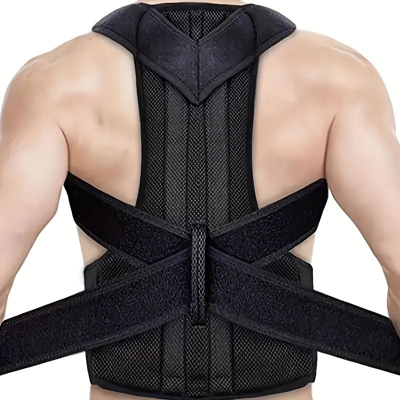Adjustable Posture Correcting Belt - Black, Polyester & Neoprene Blend ...