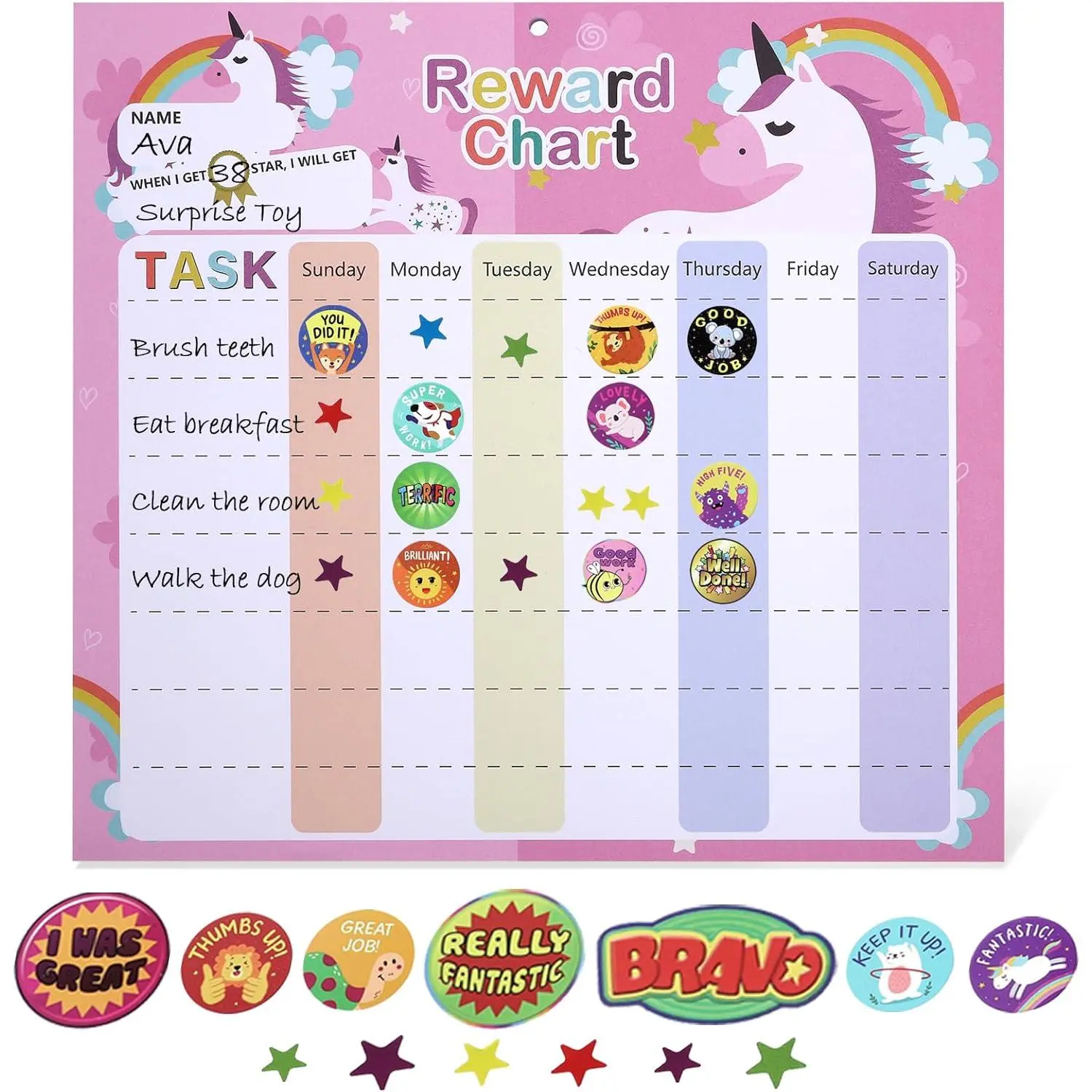 Behavior Chart for - Reward Chart for with 26 Reward Sheets, Reward ...