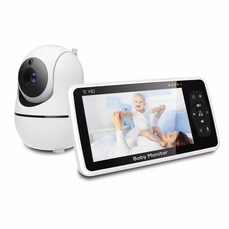 New 5 Inch Video Baby Monitor with Camera and Audio, 4X Zoom, 22Hrs ...