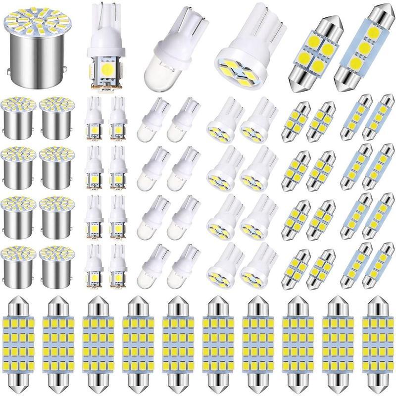 70 Pces Interior Lights LED Car Bulb Kit Set Dome Light 31 36 41 mm 12v ...