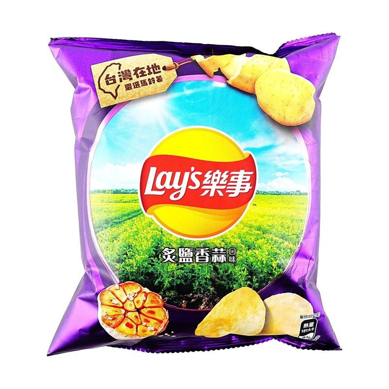 Lay's Taiwan Garlic Flavor Chips 32g - Authentic Taiwanese Snack ...