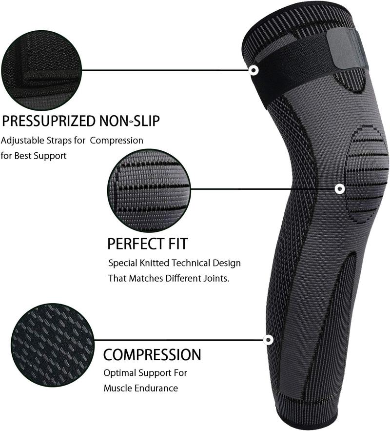 Ollas Full Leg Sleeves Long Compression Leg Sleeve Knee Sleeves Protect ...