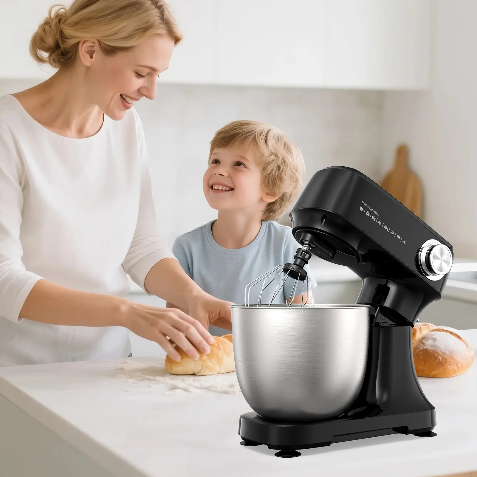 Stand Mixer fun 4.8 Ot Electric Food Mixer 12 Speeds Portable ...