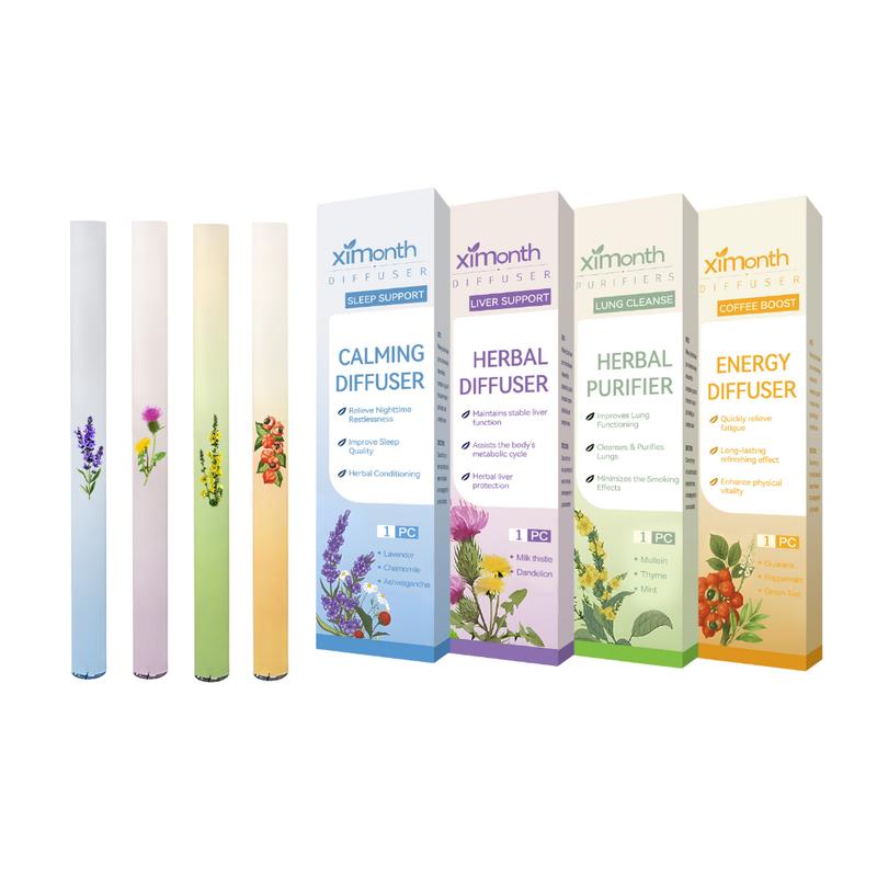 Ximonth 4-in-1 Herbal Stick Diffuser Detox Sleep Support Calm Mind Energy Boost Relaxed ...