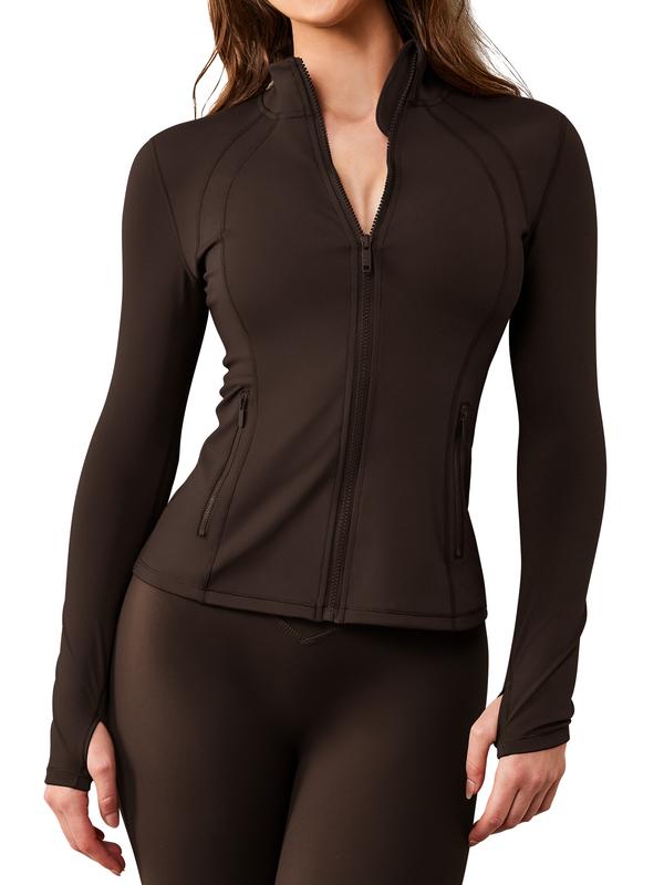 Womens Athletic Zip Up Jakcets Contoured fit Lightweight Running ...