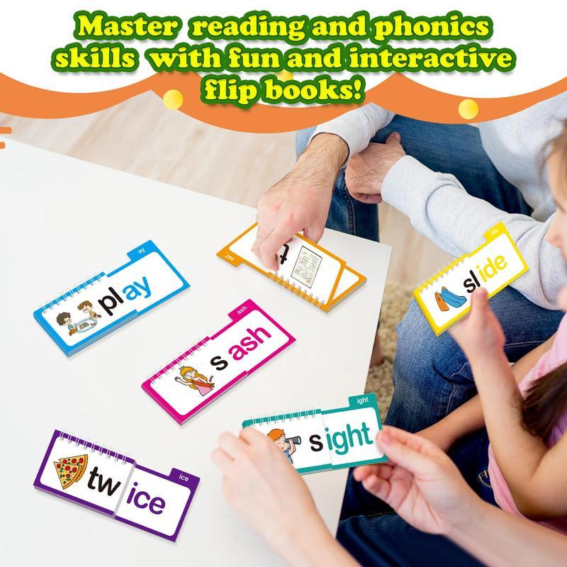 30-Volume Reading Rhyming Flip Books, ABC Word Flashcards, Word Family ...