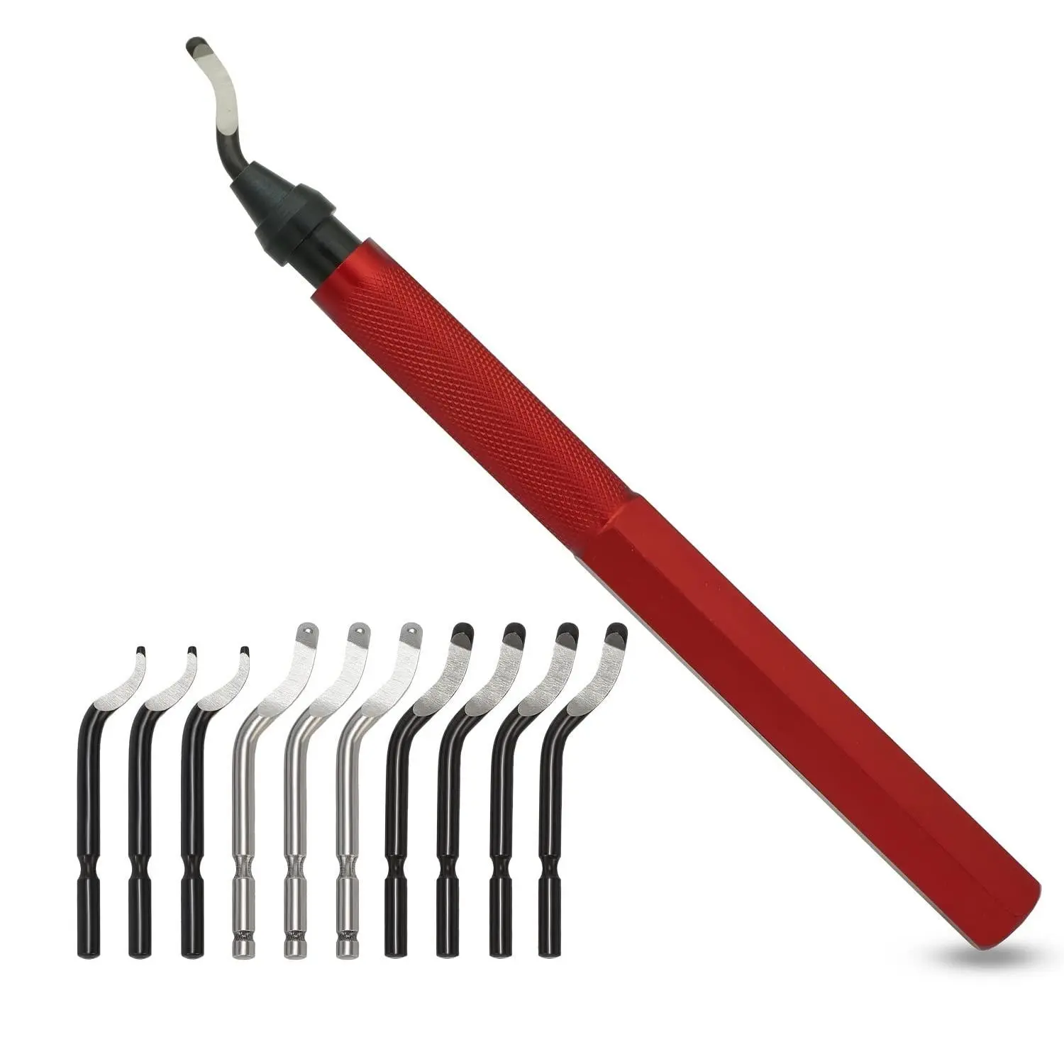 Deburring Tool Kit Metal Handle Chamfer Tool 6.5Inch for Aluminum Steel ...