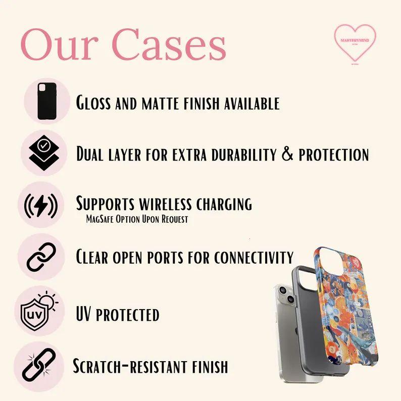 Navy Tiger Lily Case For iPhone – Coral Floral Hibiscus Y2K Aesthetic ...