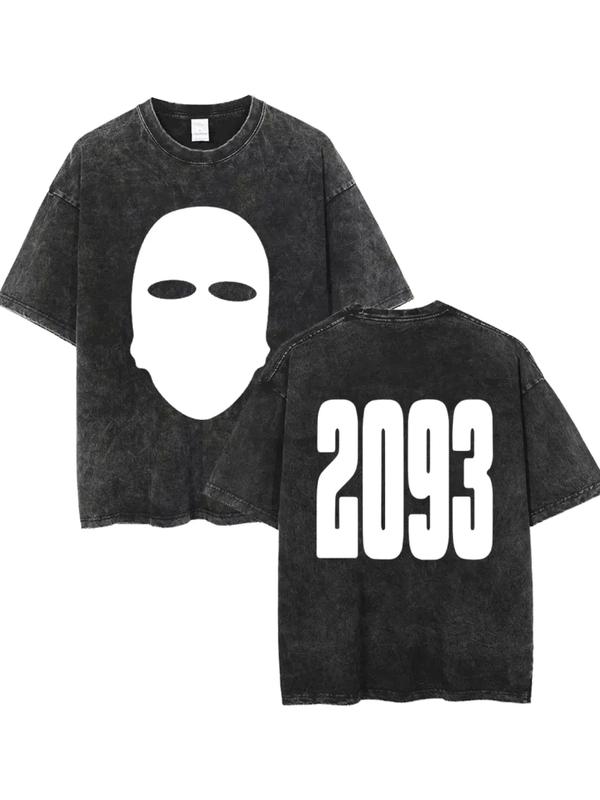 LYFESTYLE 2093 Vintage Washed Rapper Yeat Graphic T-Shirt - Oversized ...