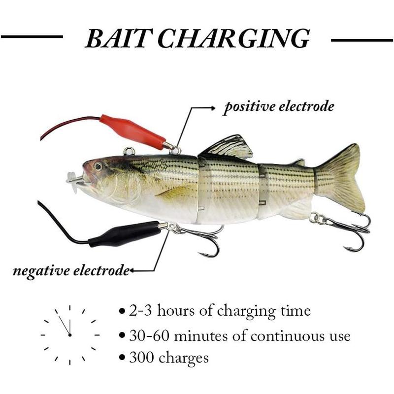 Robotic Swimming USB Rechargeable LED Light 4-Segement Multi Jointed ...