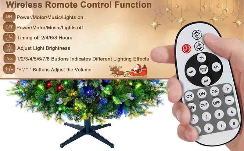 【Christmas Gift】 Musical Rotating Christmas Tree Stand with Remote ...