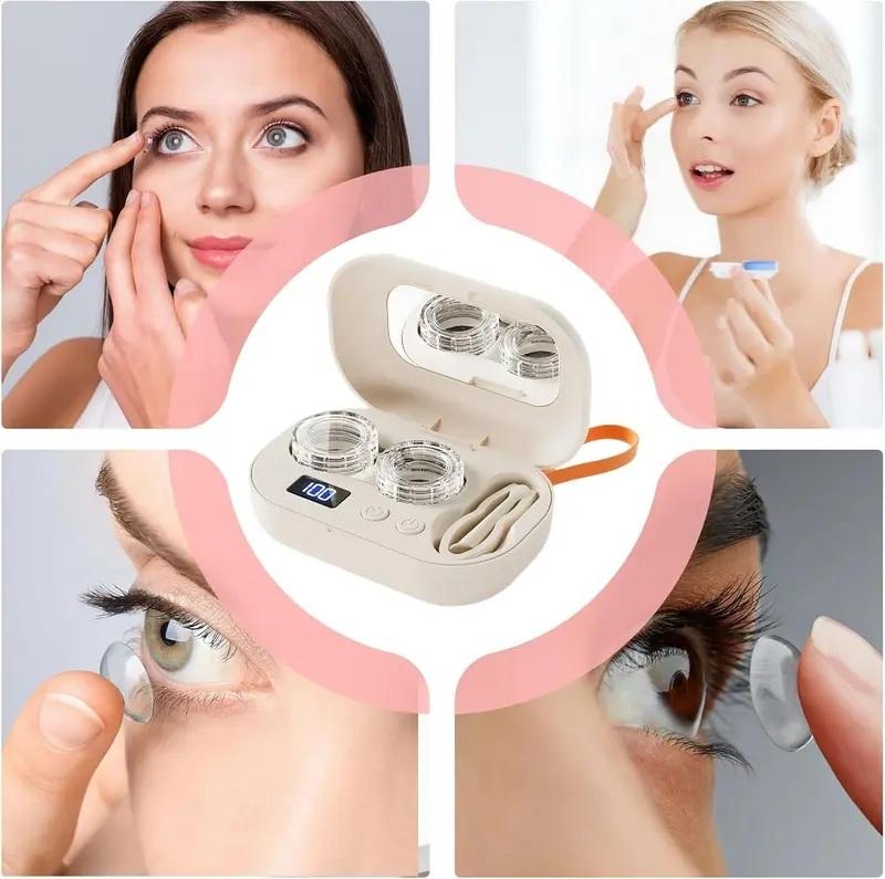 Contact Lens Cleaner - Portable Ultrasonic Case, Small Electric Device ...