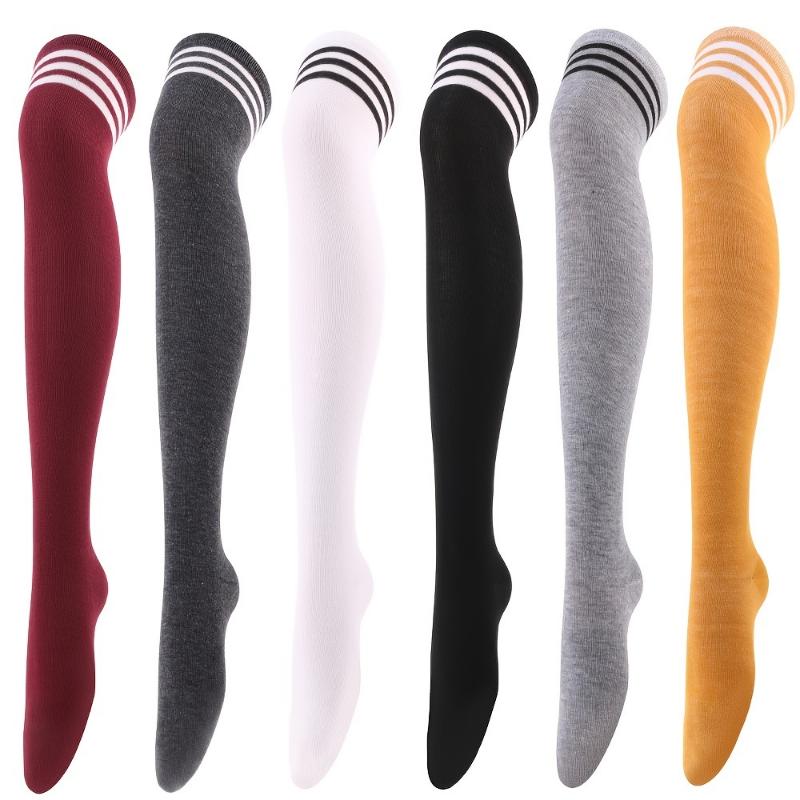 convenient Vibrant Rainbow Striped Thigh High Soft, Comfy, All-Match ...