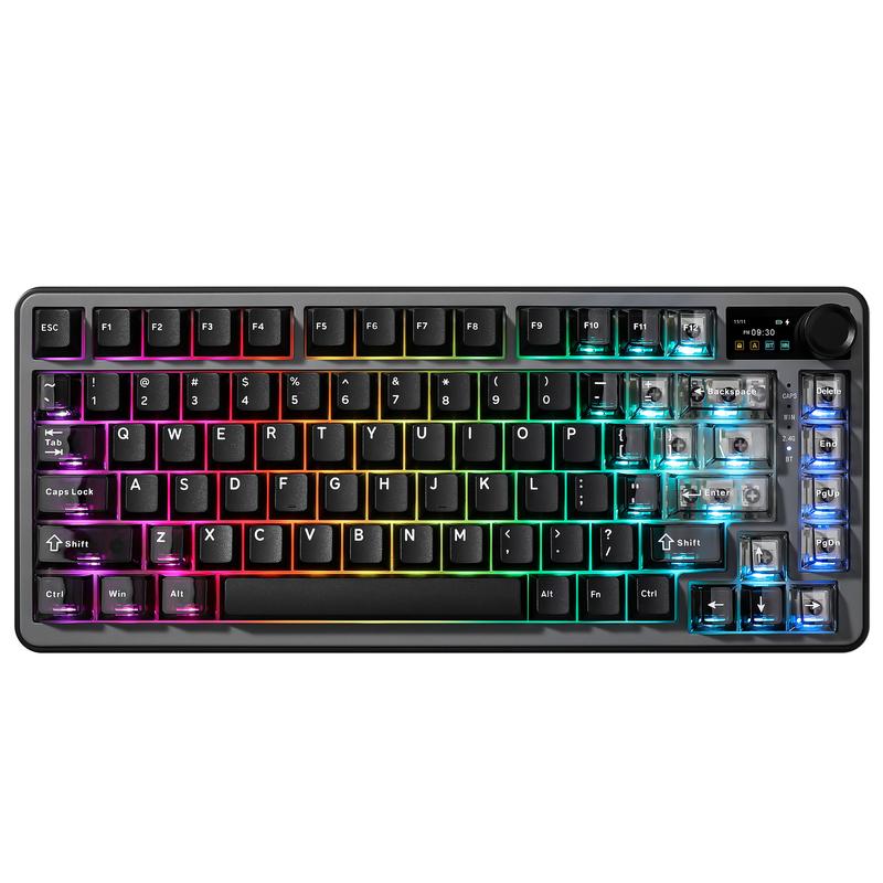 YUNZII B75 PRO MAX Wireless Mechanical Keyboard, 75% Layout with Screen ...
