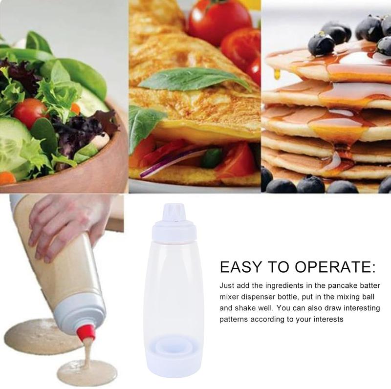 Pancake Batter Dispenser and Mixer with BlenderBall for Pancakes ...